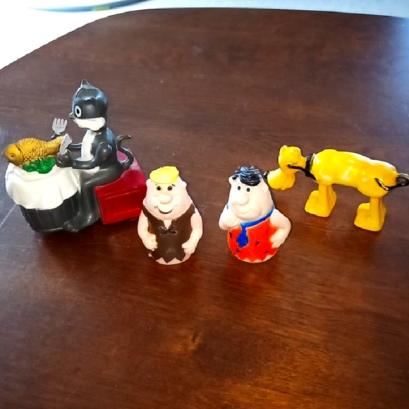 Toys | Vintage Fred Barney Flintstone Finger Puppet Felix The Cat Pluto ...